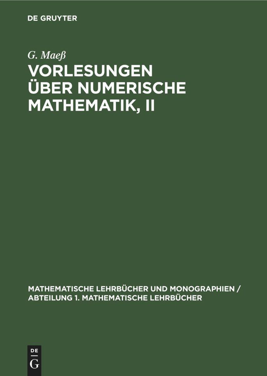 "Vorlesungen über numerische Mathematik, II" online kaufen