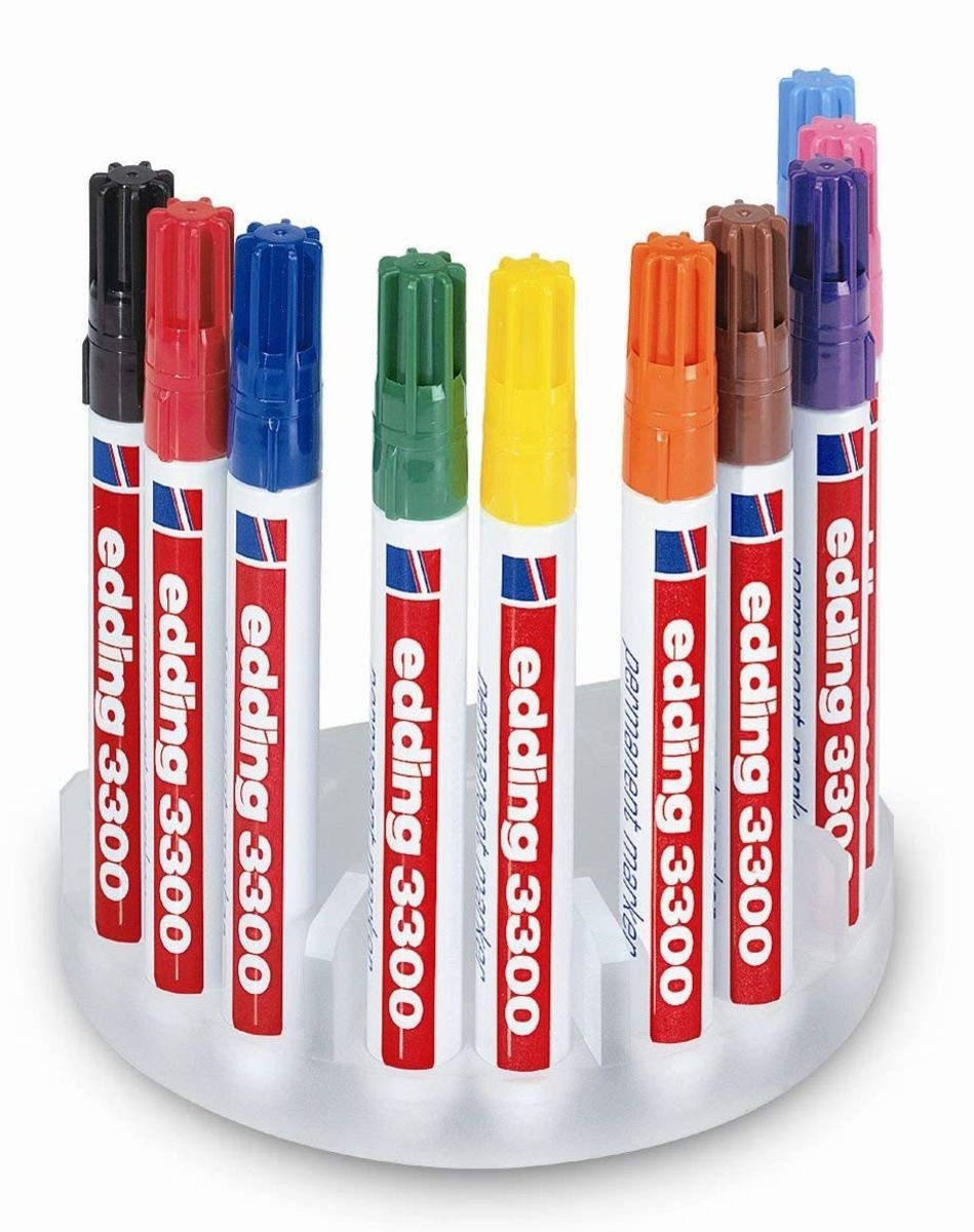 Edding 3300 Permanentmarker, 10er Set Keilspitze
