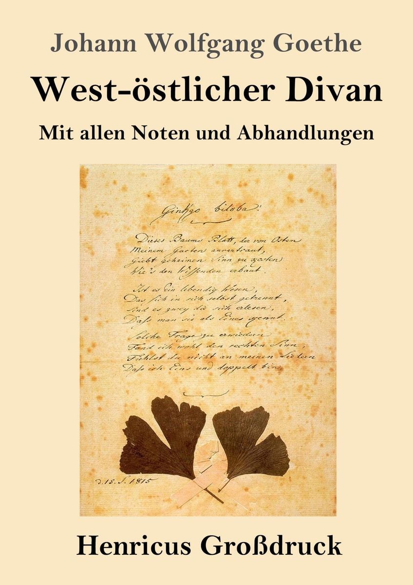"West-östlicher Divan (Großdruck)" online kaufen