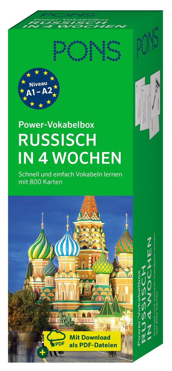 'PONS Power-Vokabelbox Russisch in 4 Wochen' - 'Russisch' Schulbuch ...