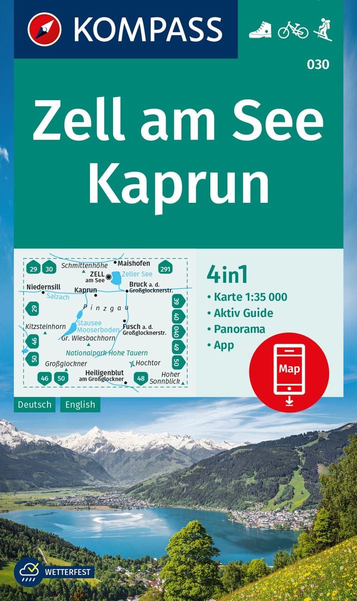 'KOMPASS Wanderkarte 030 Zell am See, Kaprun 1:35.000' von '' - Buch ...
