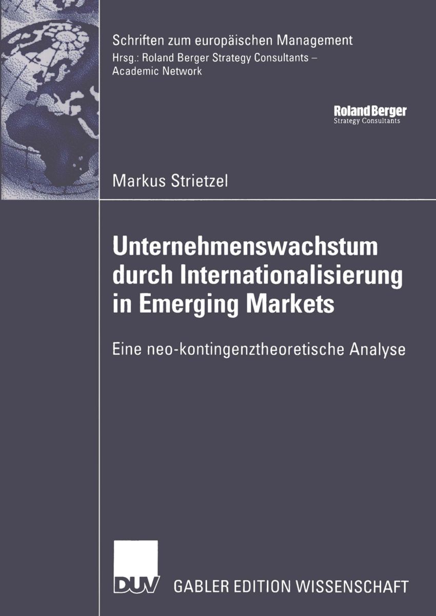 'Unternehmenswachstum durch Internationalisierung in Emerging Markets ...
