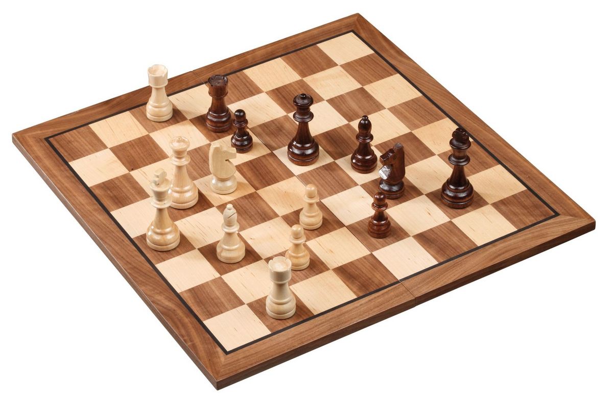 Philos 2505 - Schachset, klappbar, Holz, Königshöhe 90mm, Feld 50mm ...