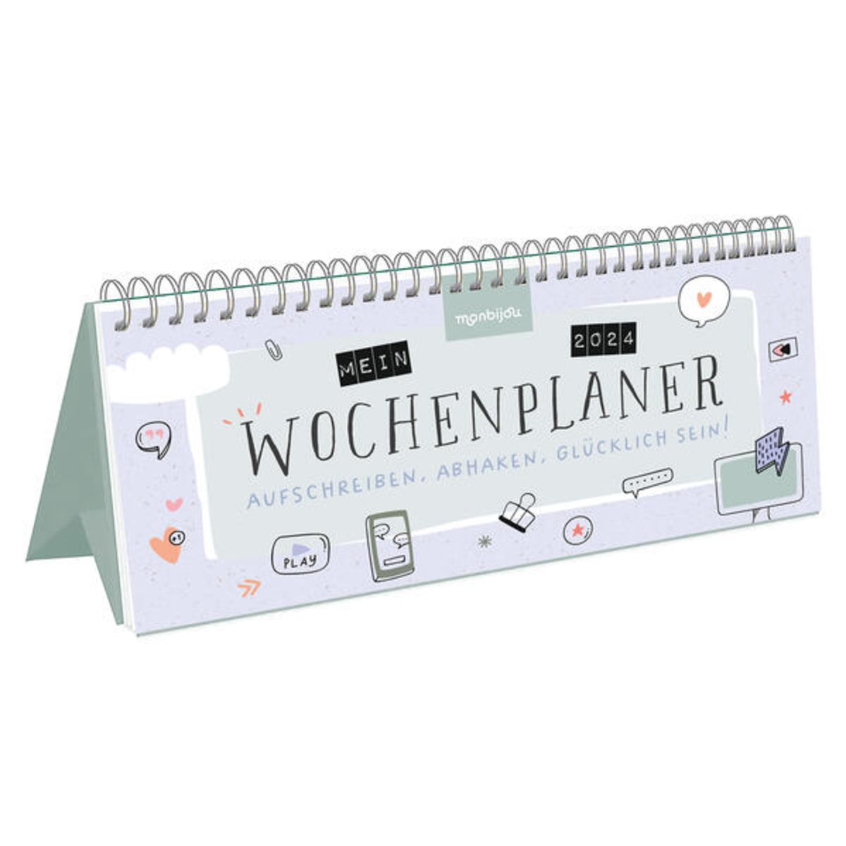 'Mein Wochenplaner 2024 - Aufschreiben, abhaken, glücklich sein!' - 'Tischkalender