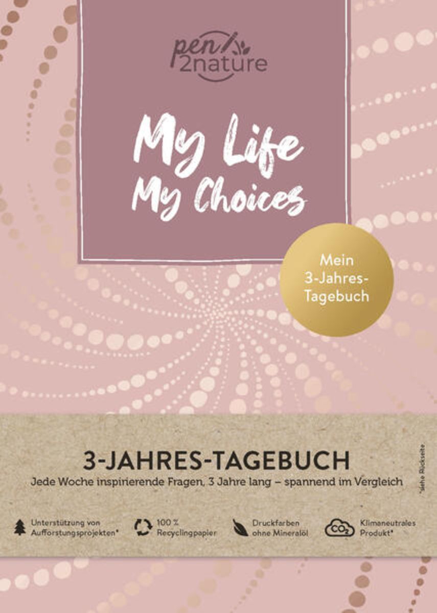 "My Life My Choices • Mein 3-Jahres-Tagebuch • Journal in A5, Hardcover ...