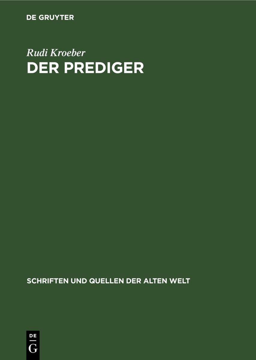 "Der Prediger" online kaufen