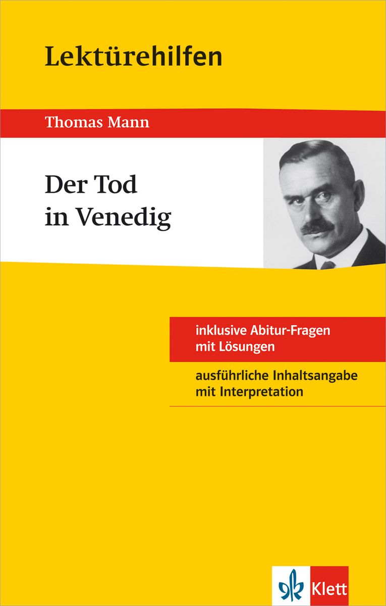 Klett Lektürehilfen Thomas Mann "Der Tod in Venedig" - Nach Verlagen Schulbuch - 978-3-12-923095 ...