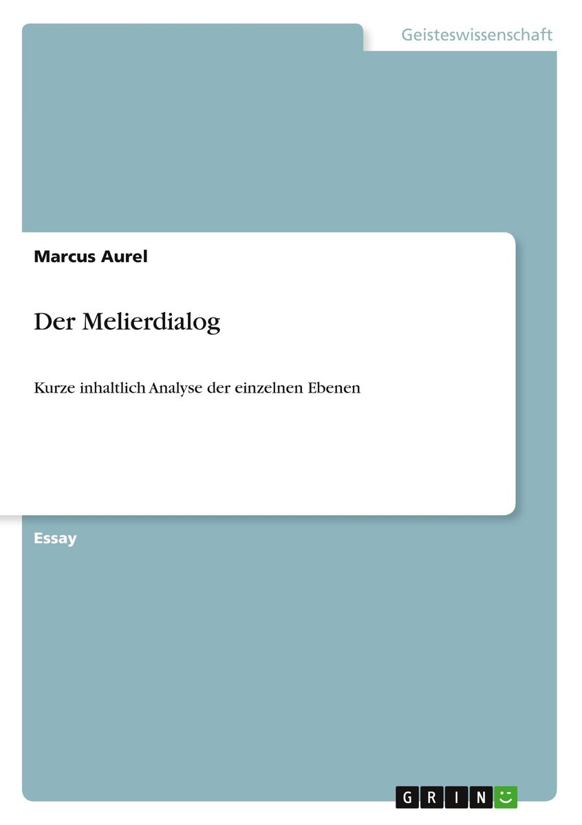 Der Melierdialog von Marcus Aurel - Buch | Thalia
