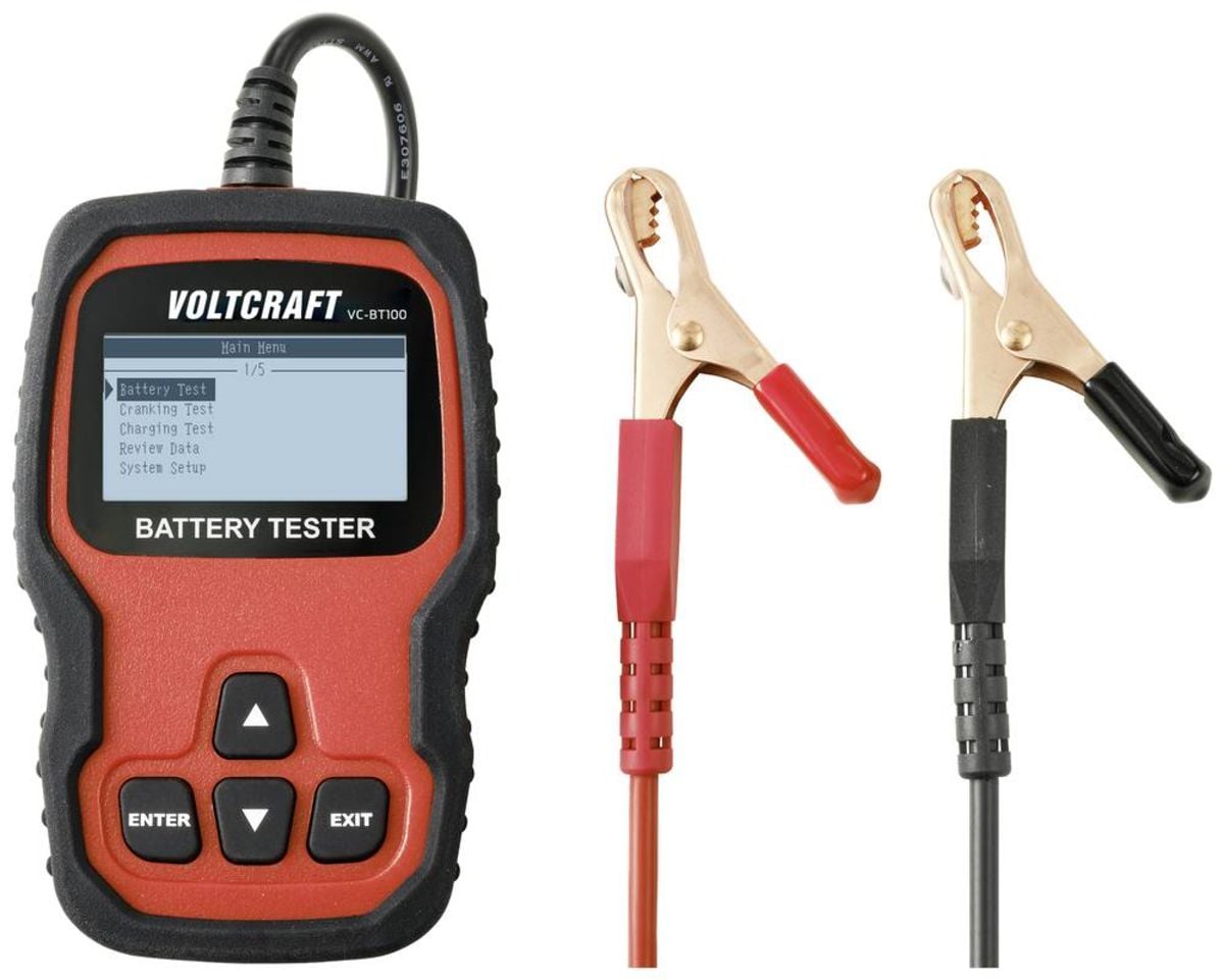 VOLTCRAFT VC-BT100 Kfz-Batterietester 12 V, 24V 79mm x 28mm x 128mm ...