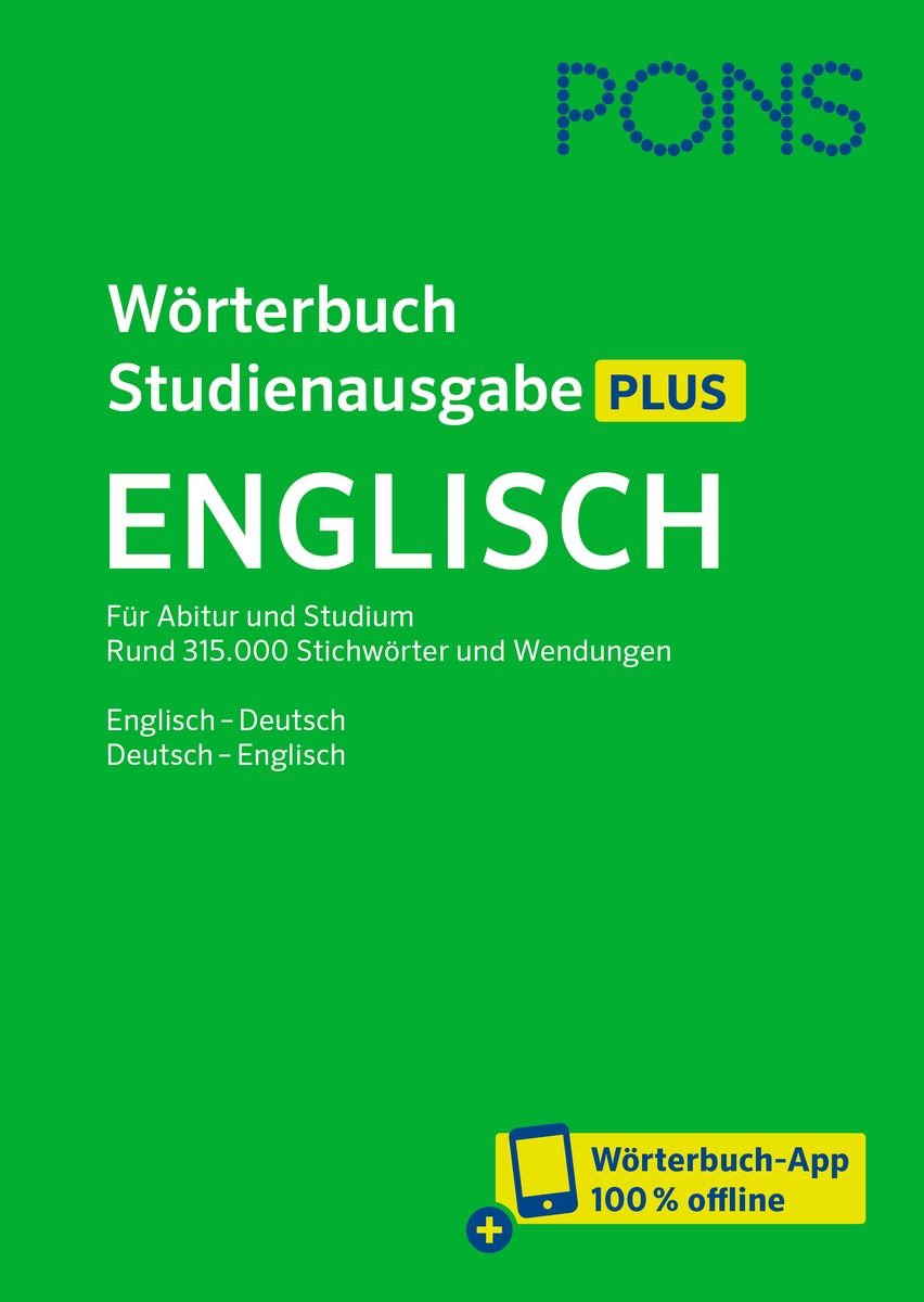 PONS Wörterbuch Studienausgabe Plus Englisch - Buch | Thalia
