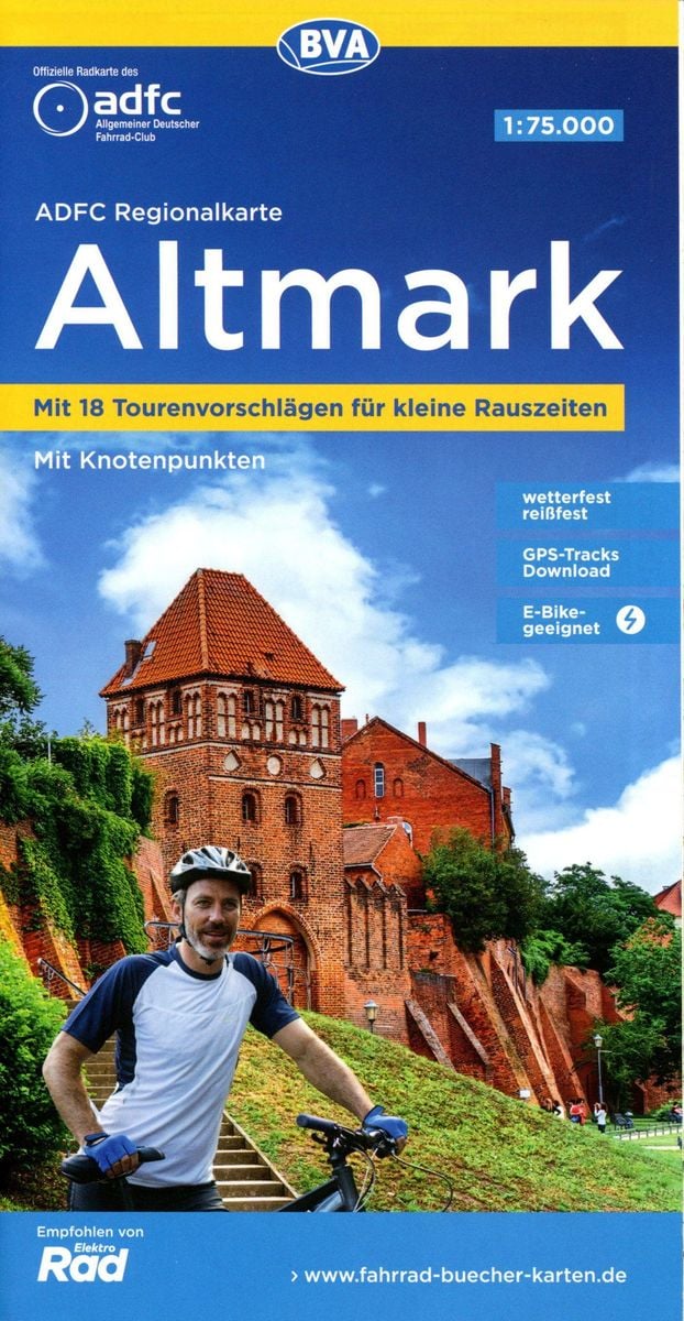 ADFC Regionalkarte Altmark, 1:75.000, mit Tagestourenvorschlägen, reiß ...
