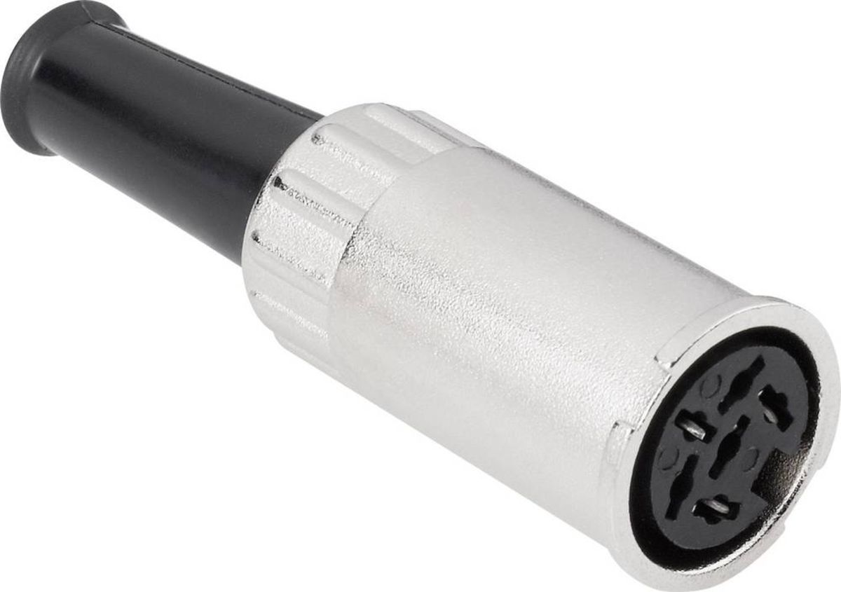 BKL Electronic 0202009 DIN-Rundsteckverbinder Buchse, gerade Polzahl: 4 Silber 1St. online ...