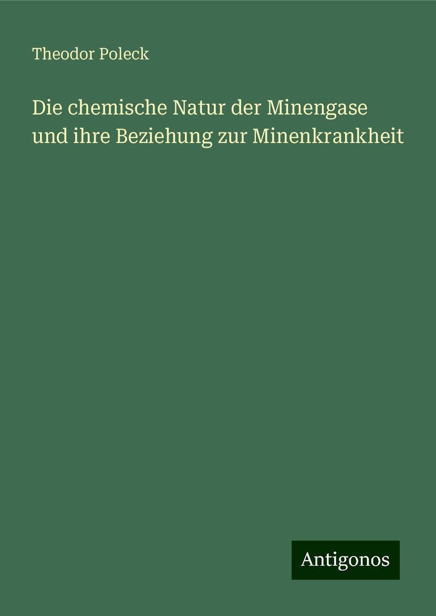 "Die chemische Natur der Minengase und ihre Beziehung zur ...