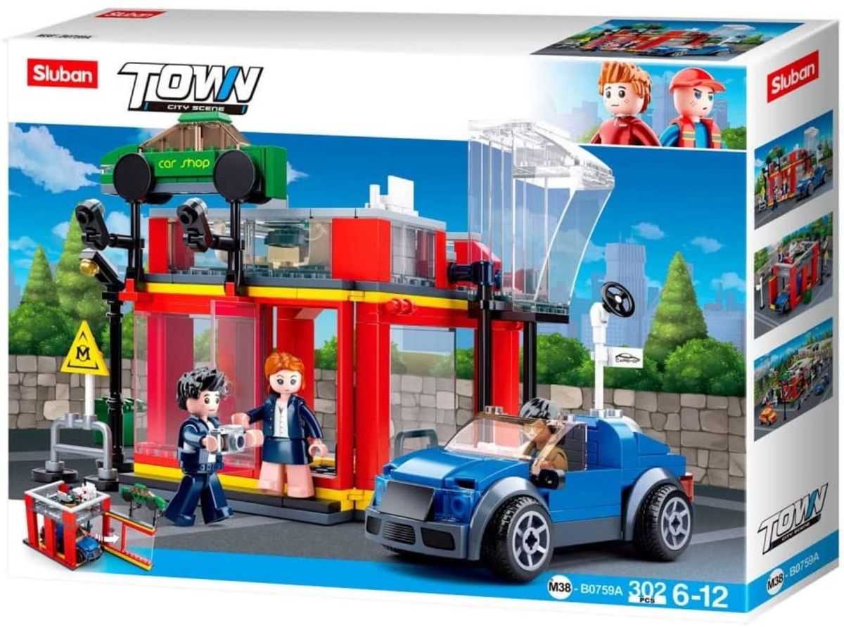 Sluban M38-B0759A - Town City Scene, Car Shop, Autohaus, Spielset ...