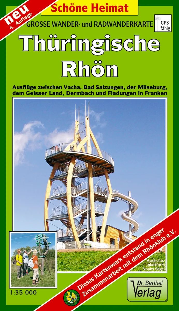 'Thüringische Rhön 1 : 35 000. Radwander- und Wanderkarte LZ bis 2027' von 'Verlag Barthel ...