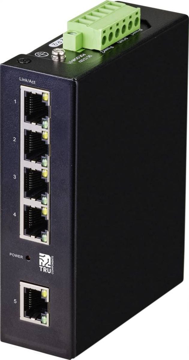 'TRU COMPONENTS Industrial Ethernet Switch 1+4 Port 10 / 100 / 1000MBit/s online bestellen
