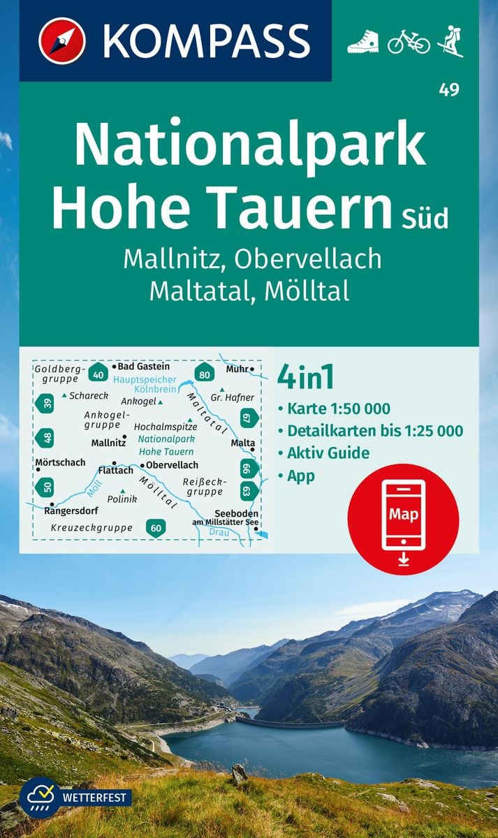 "KOMPASS Wanderkarte 49 Nationalpark Hohe Tauern Süd, Mallnitz ...