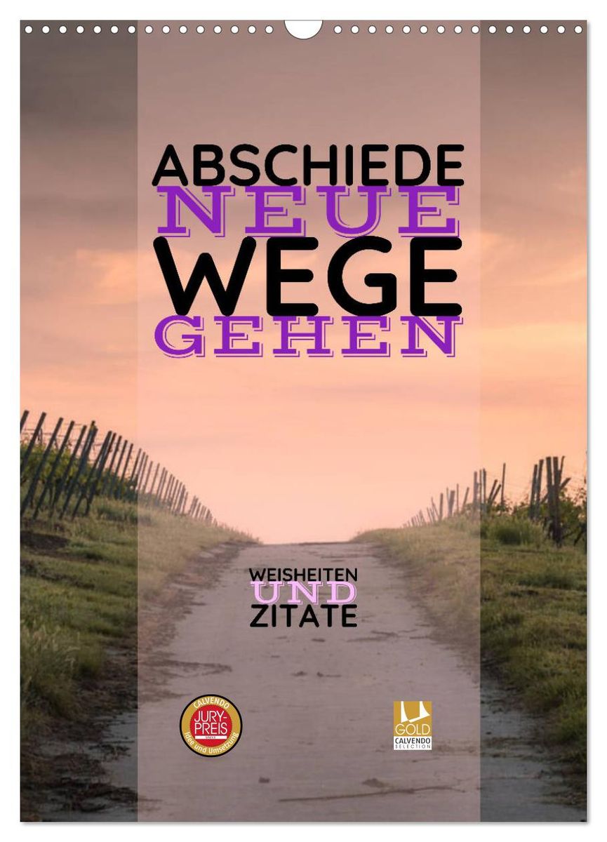 ABSCHIEDE NEUE WEGE GEHEN Weisheiten und Zitate (Wandkalender 2025 DIN ...