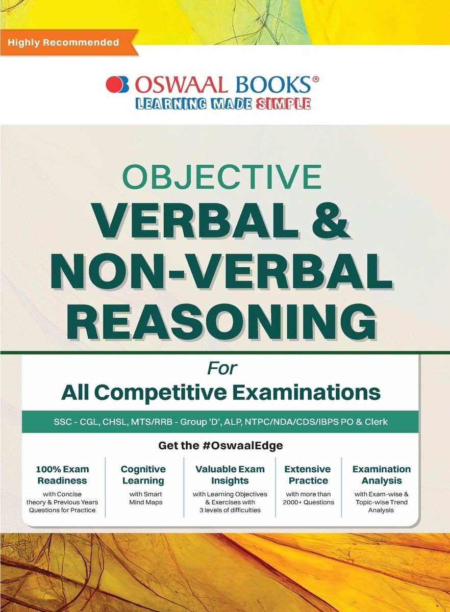 Oswaal Objective Verbal & Non-Verbal, Reasoning for all Competitive ...