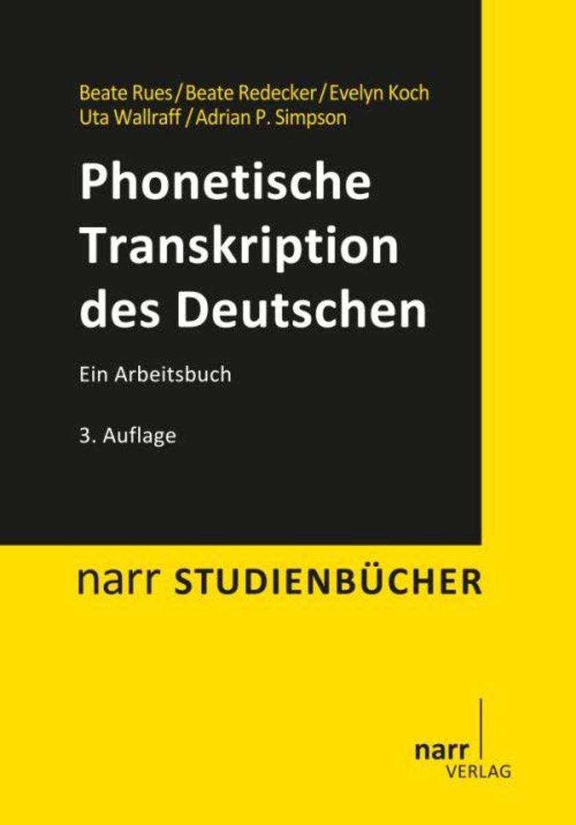 Phonetische Transkription des Deutschen von Beate Rues - Buch | Thalia