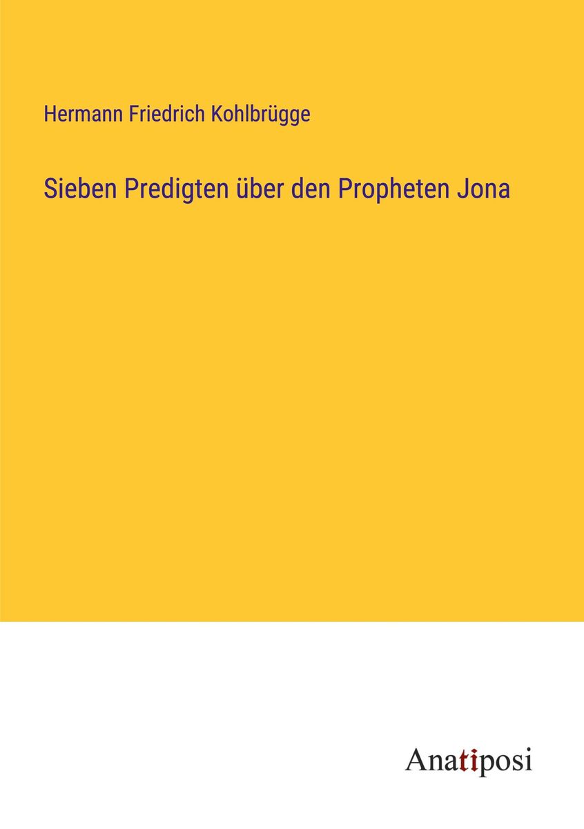 "Sieben Predigten über den Propheten Jona" online kaufen