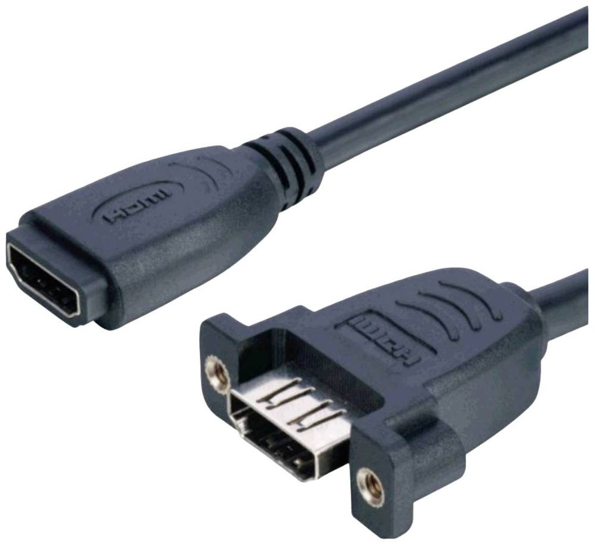'Lyndahl HDMI Adapterkabel HDMI-A Buchse 0.2m Schwarz LKPK005 HDMI ...