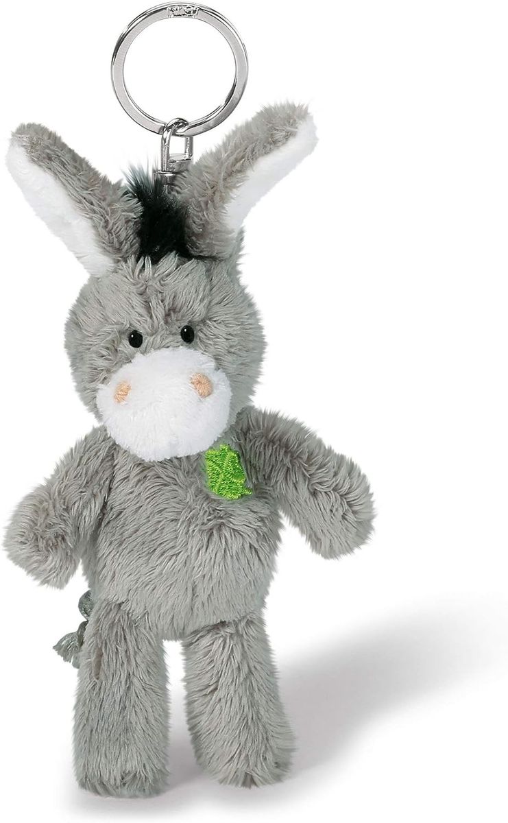 NICI 47868 - Schlüsselanhänger Esel mit gesticktem Kleeblatt, Plüsch ...