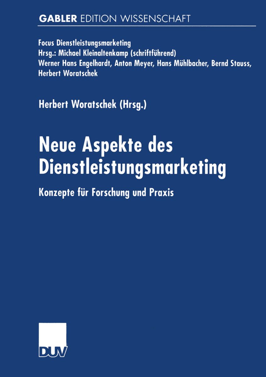 'Neue Aspekte des Dienstleistungsmarketing' von 'Herbert Woratschek' - Buch - '978-3-8244-7290-1'