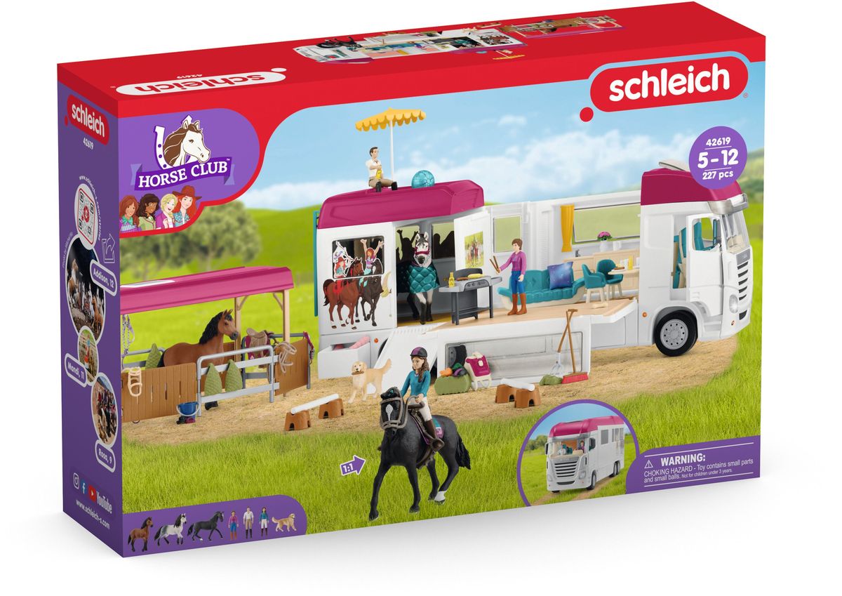 'Schleich 42619 - Horse Club, Pferdetransporter, Wohnmobil, Länge: 68 ...