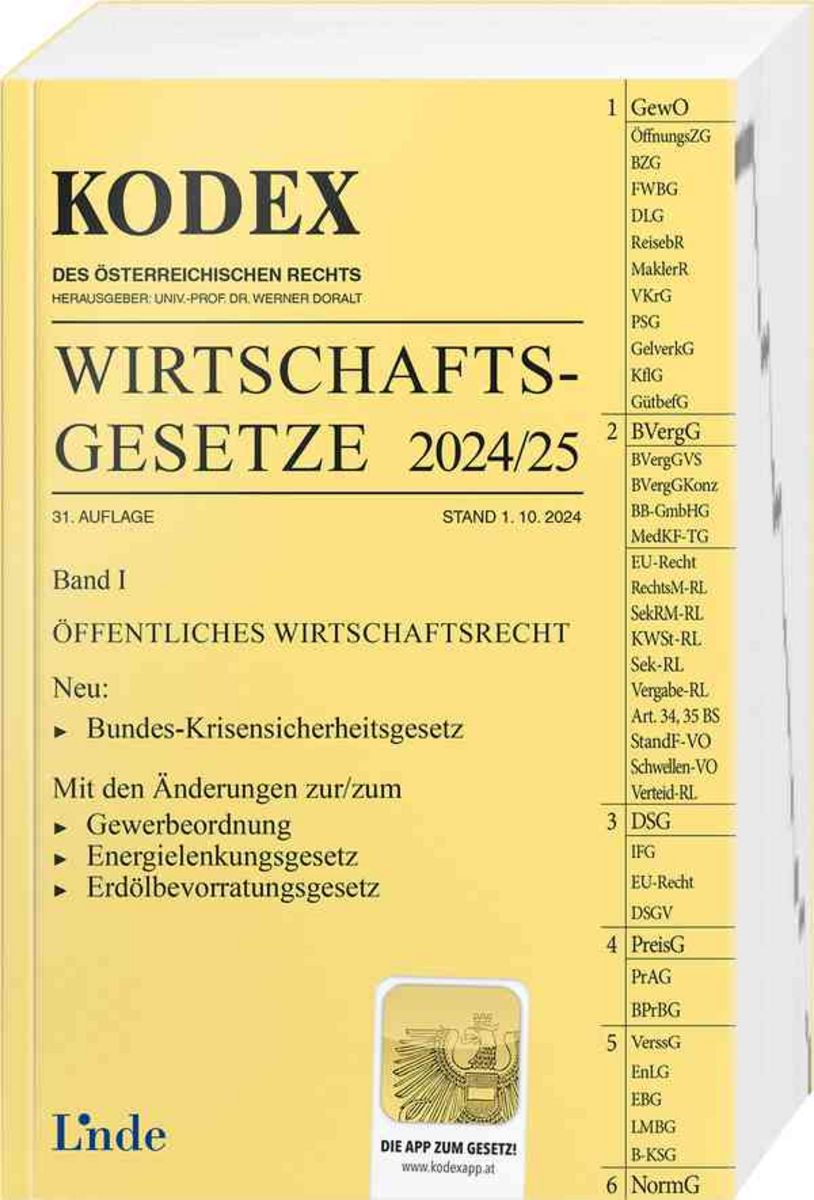 "KODEX Wirtschaftsgesetze Band I 2024/25" online kaufen