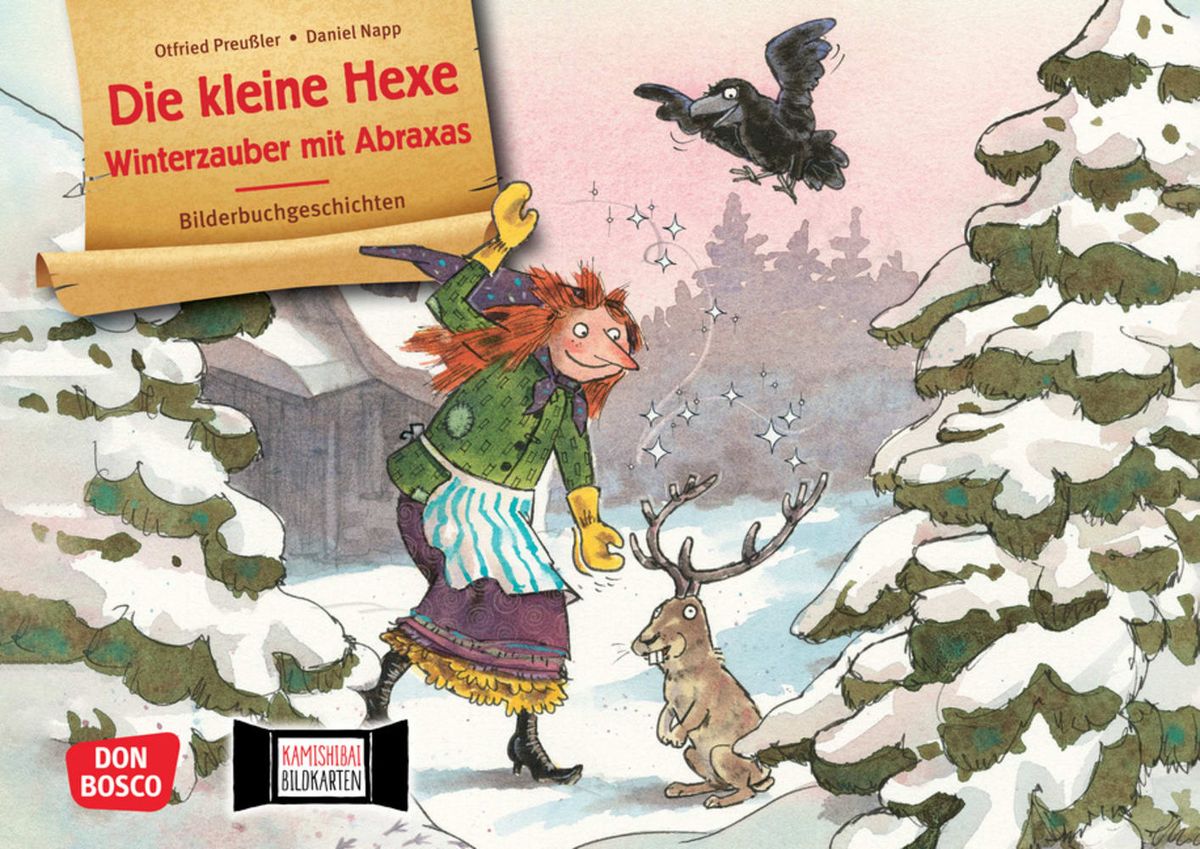 "Die kleine Hexe. Winterzauber mit Abraxas. Kamishibai Bildkartenset ...