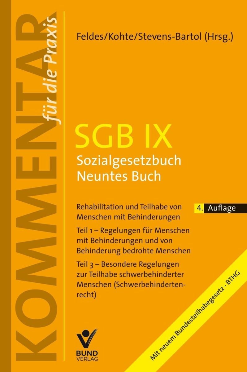 'SGB IX - Sozialgesetzbuch Neuntes Buch' von 'Werner Feldes' - Buch ...