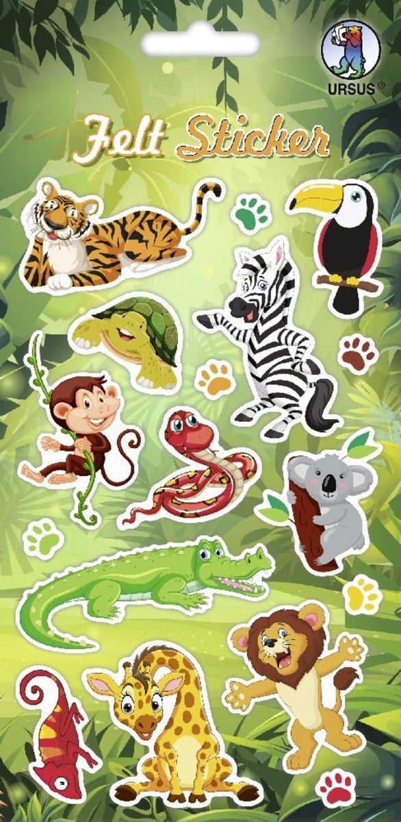 URSUS Dekorationsartikel Filz-Sticker Jungle