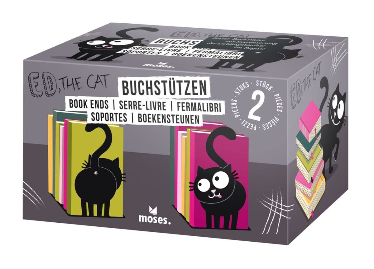 Ed, the Cat Buchstützen 2er Set - Bürobedarf - 4033477275226 | Thalia
