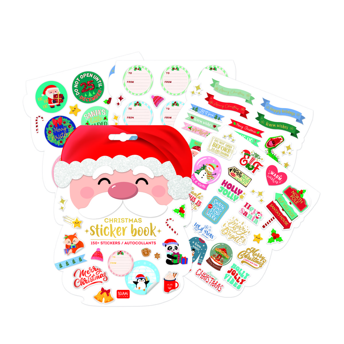 Legami Set 150+ Christmas Stickers - Sticker Buch - Santa Claus ...