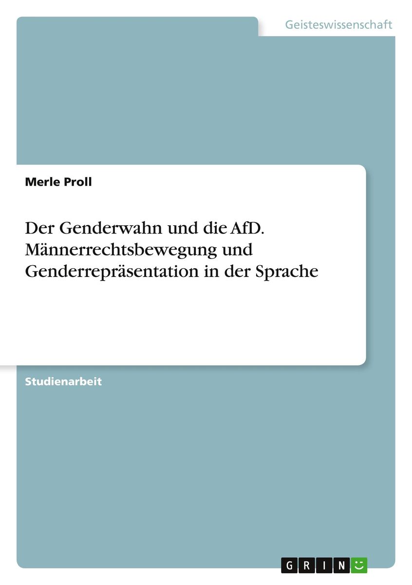 "Der Genderwahn und die AfD. Männerrechtsbewegung und ...