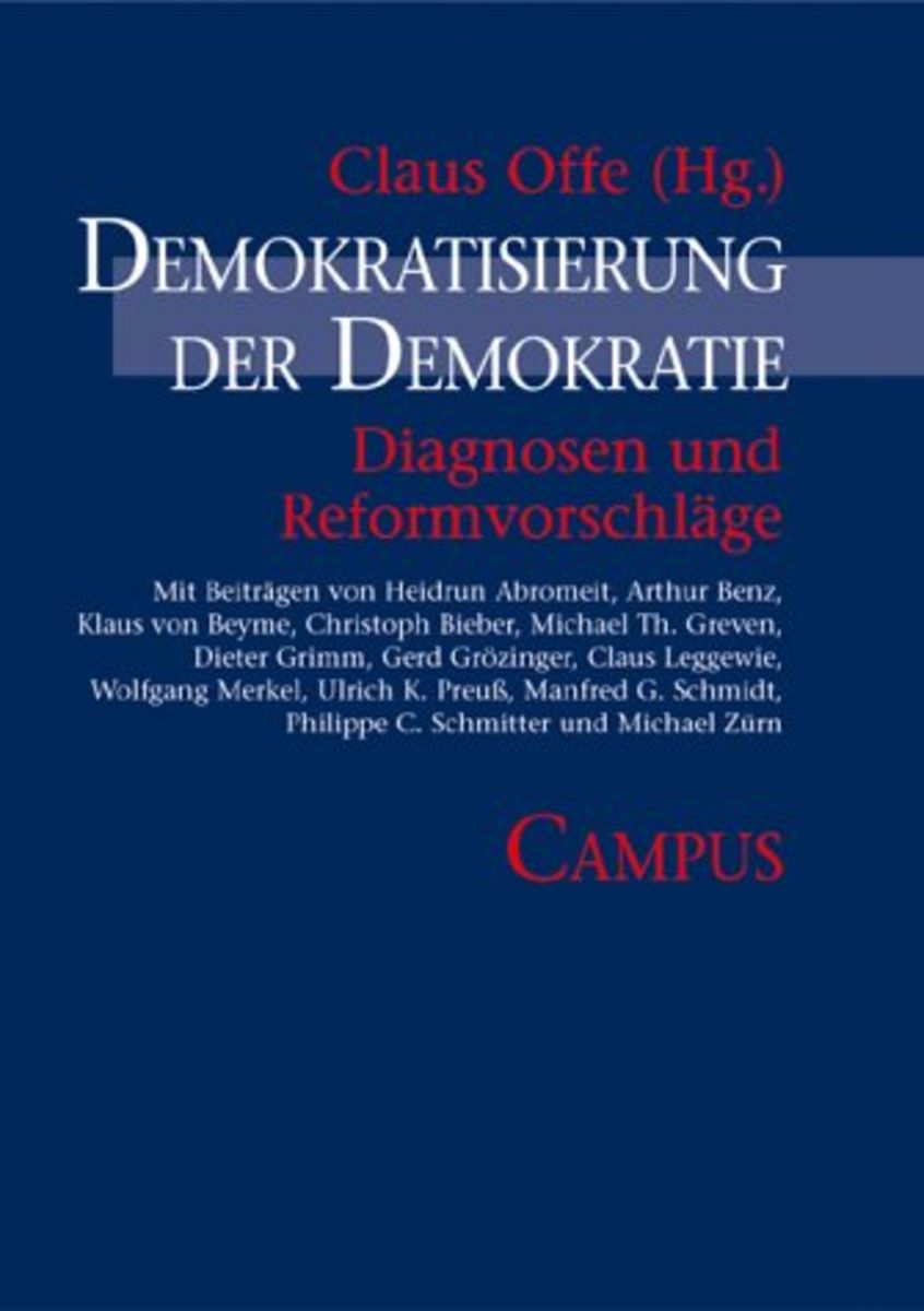 'Demokratisierung der Demokratie' von 'Claus Offe' - Buch - '978-3-593 ...