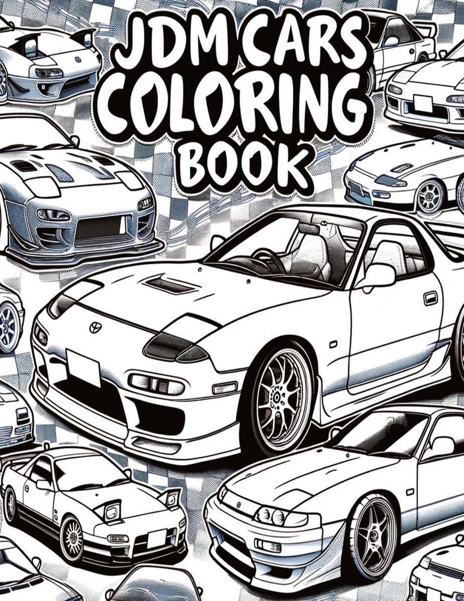 JDM Legends Japanese Cars Coloring Book for Car Lovers von Rob Wasley ...