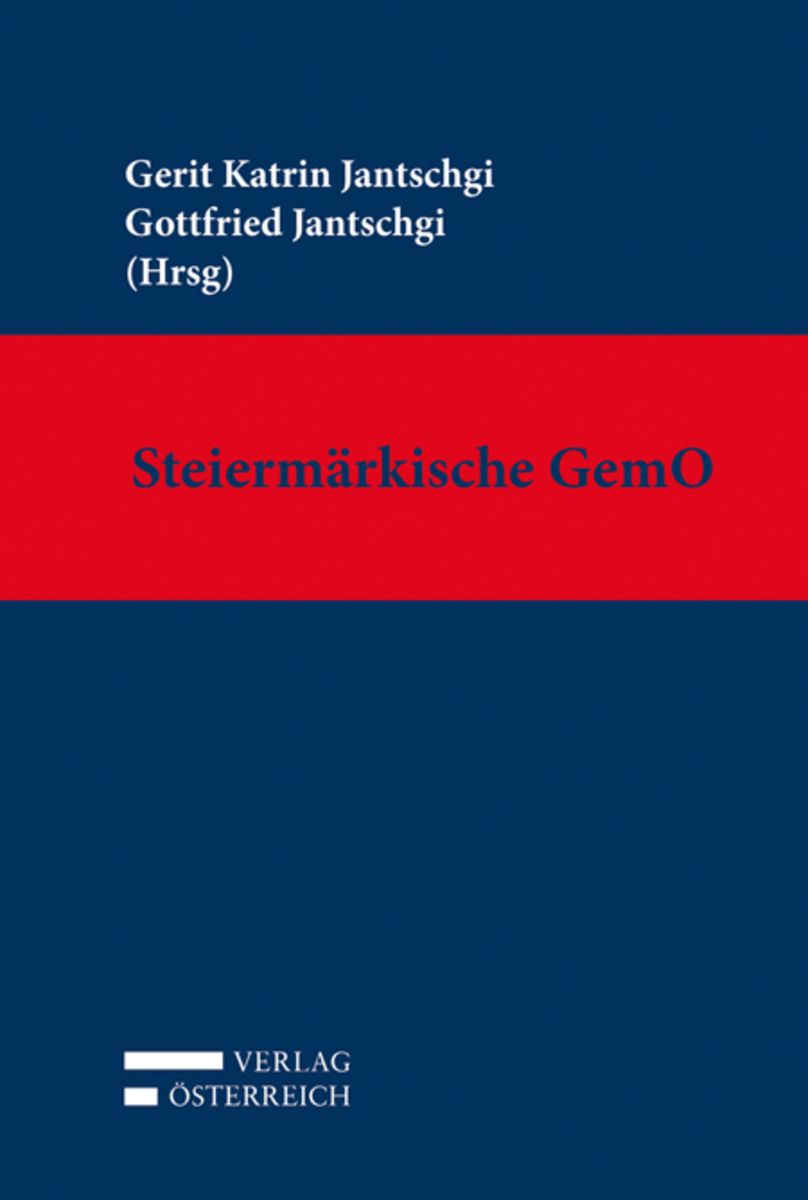 'Steiermärkische GemO' von 'Gerit Katrin Jantschgi' - Buch - '978-3 ...