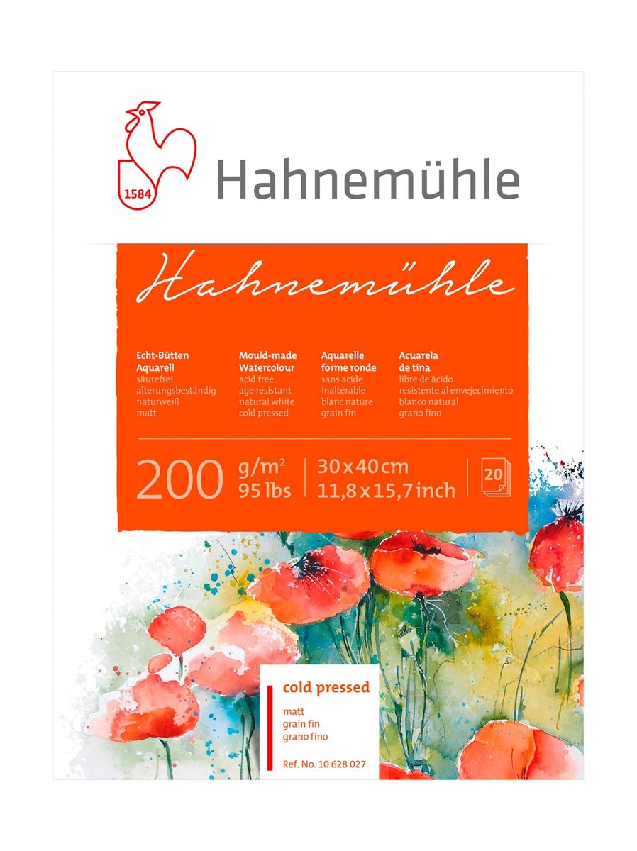 Hahnemühle Papier Hahnemühle 200, 30 x 40 cm, 200 g/m² - Künstlerpapier ...
