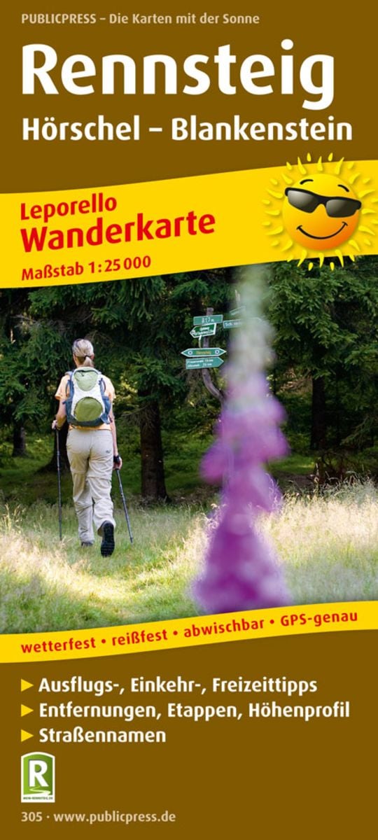 "Wanderkarte Rennsteig 1 : 25 000" online kaufen