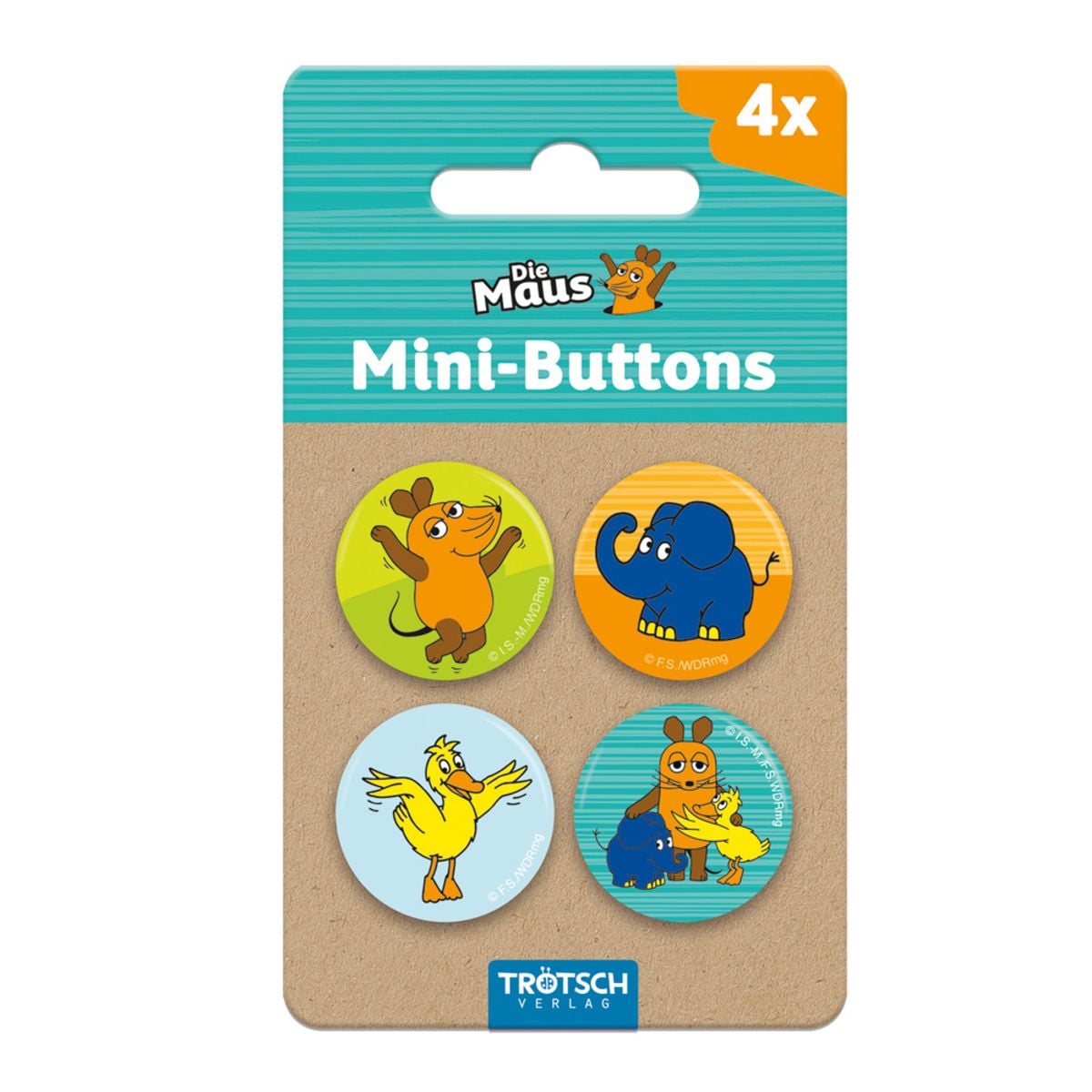 'Trötsch Die Maus Mini-Buttons 4er Set online bestellen