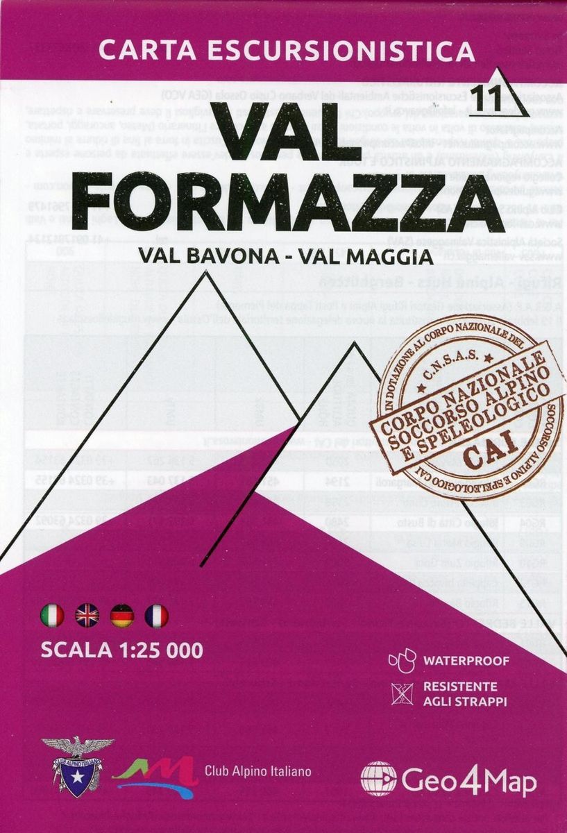 Wanderkarte Val Formazza / Val Bavona-Val Maggia 1:25.000 . Bücher ...