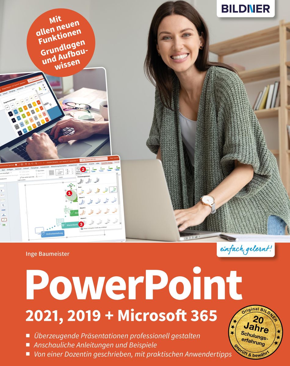 'PowerPoint 2021, 2019 + Microsoft 365' von 'Inge Baumeister' - eBook