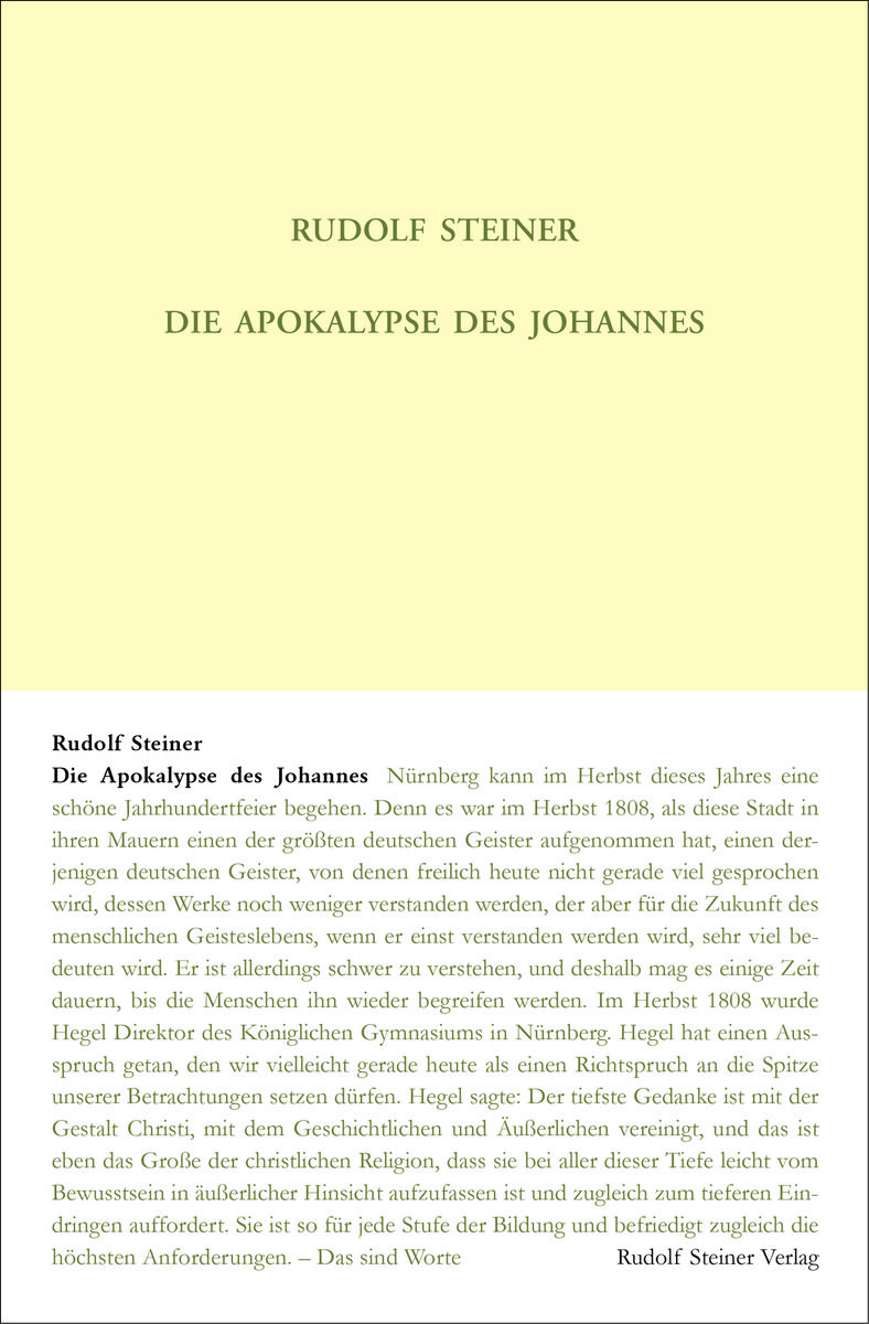 'Die Apokalypse des Johannes' von 'Rudolf Steiner' - Buch - '978-3-7274-1041-3'