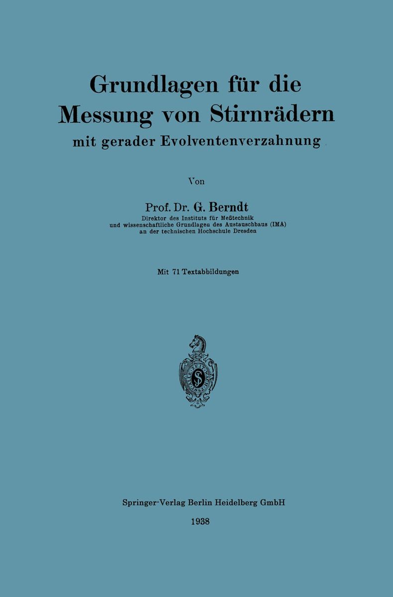 'Grundlagen für die Messung von Stirnrädern mit gerader ...