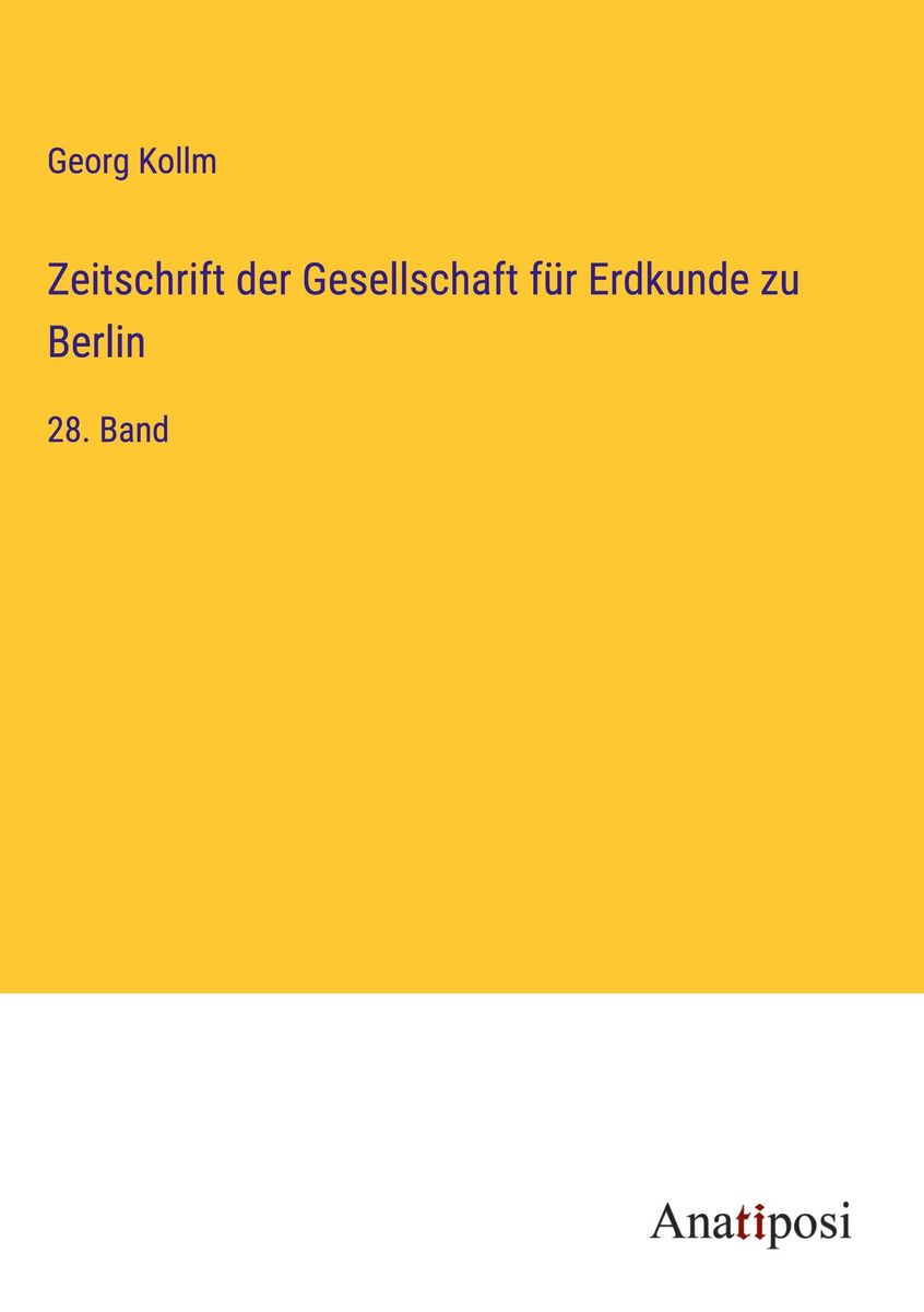 "Zeitschrift der Gesellschaft für Erdkunde zu Berlin" online kaufen