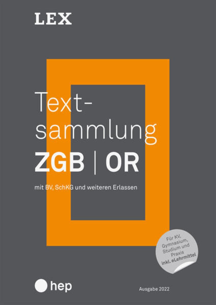 'Textsammlung ZGB OR (Print inkl. eLehrmittel)' von '' - Buch - '978-3 ...
